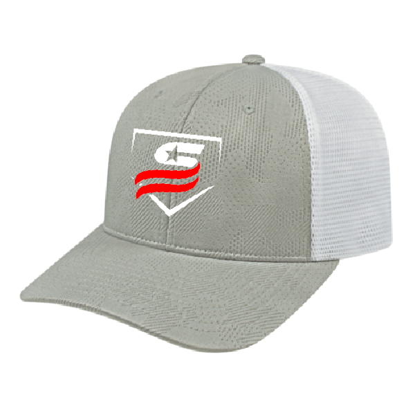 2025 USSSA PLATE "S" i8516 HAT - GRAY/WHITE | Space Coast Complex Pro Shop