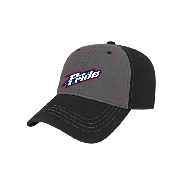 PRIDE CAP AMERICA I1002 RELAXED GOLF CAP - DARK GRAY/BLACK | Space ...