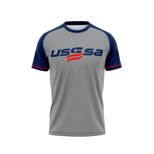 2022 CREW SPORT USSSA SHIRT GRAY/NAVY | Space Coast Complex Pro Shop